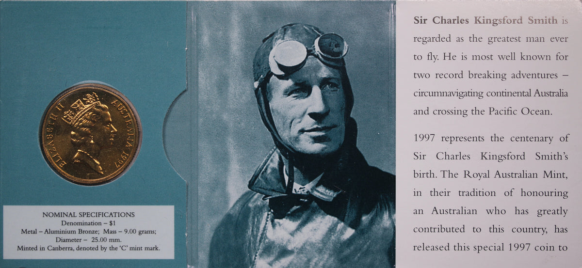 1997 $1 Sir Charles Kingsford Smith World's Greatest Pioneering Aviato ...