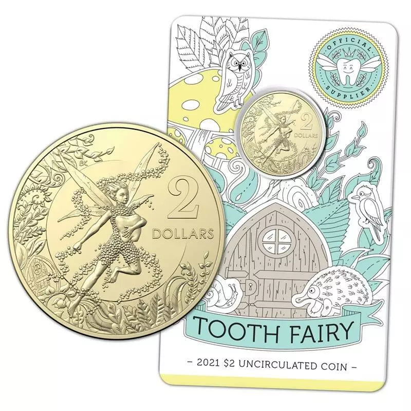 Tooth Fairy 2021 $2 Uncirculated Coin in Card – Thompsons Coins