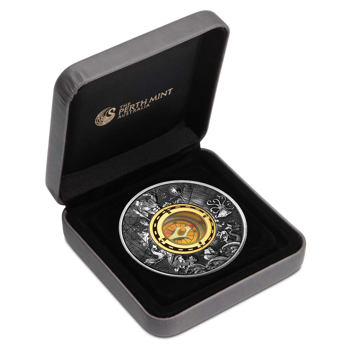2017 Compass 2oz Silver Antiqued Coin – Thompsons Coins
