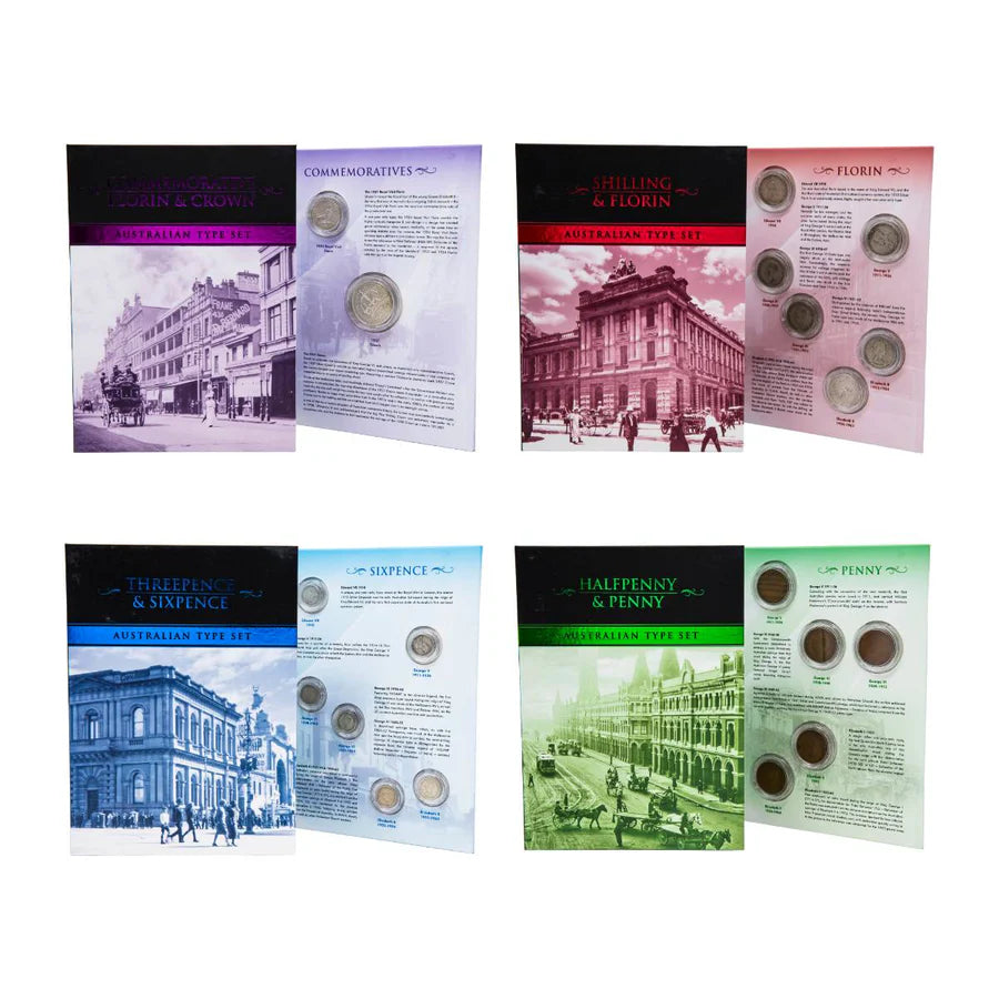 Australian Predecimal Type Set Collection (includes 1923 Halfpenny ...