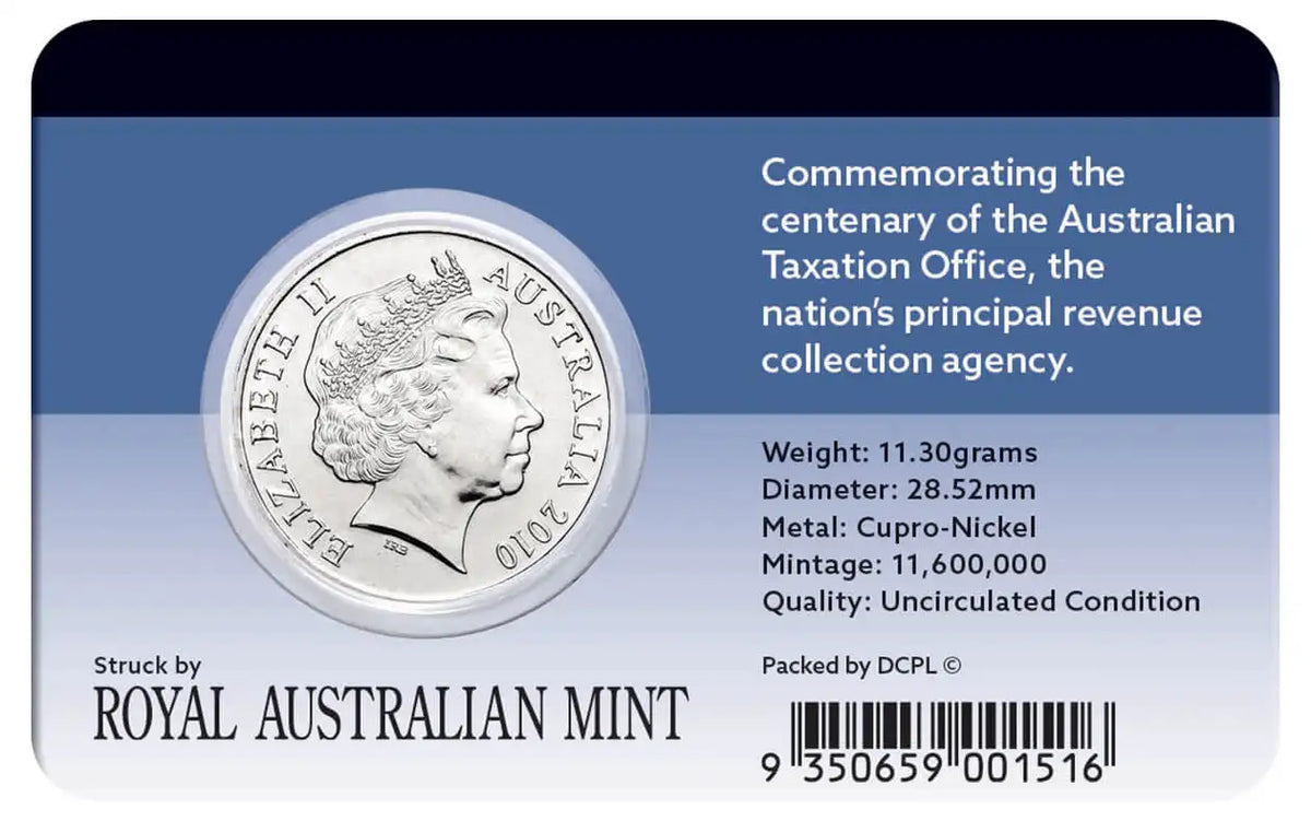 Australian Taxation Office Centenary 2010 20c Cu-Ni Coin Pack ...