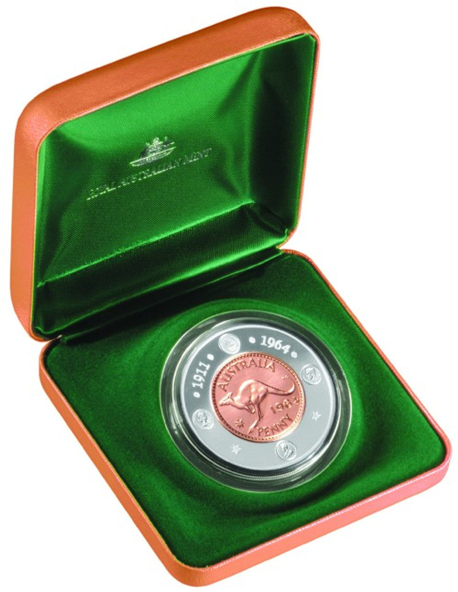 2004 $1 1964 40th Anniversary of The Last Australian Penny Silver Proo ...