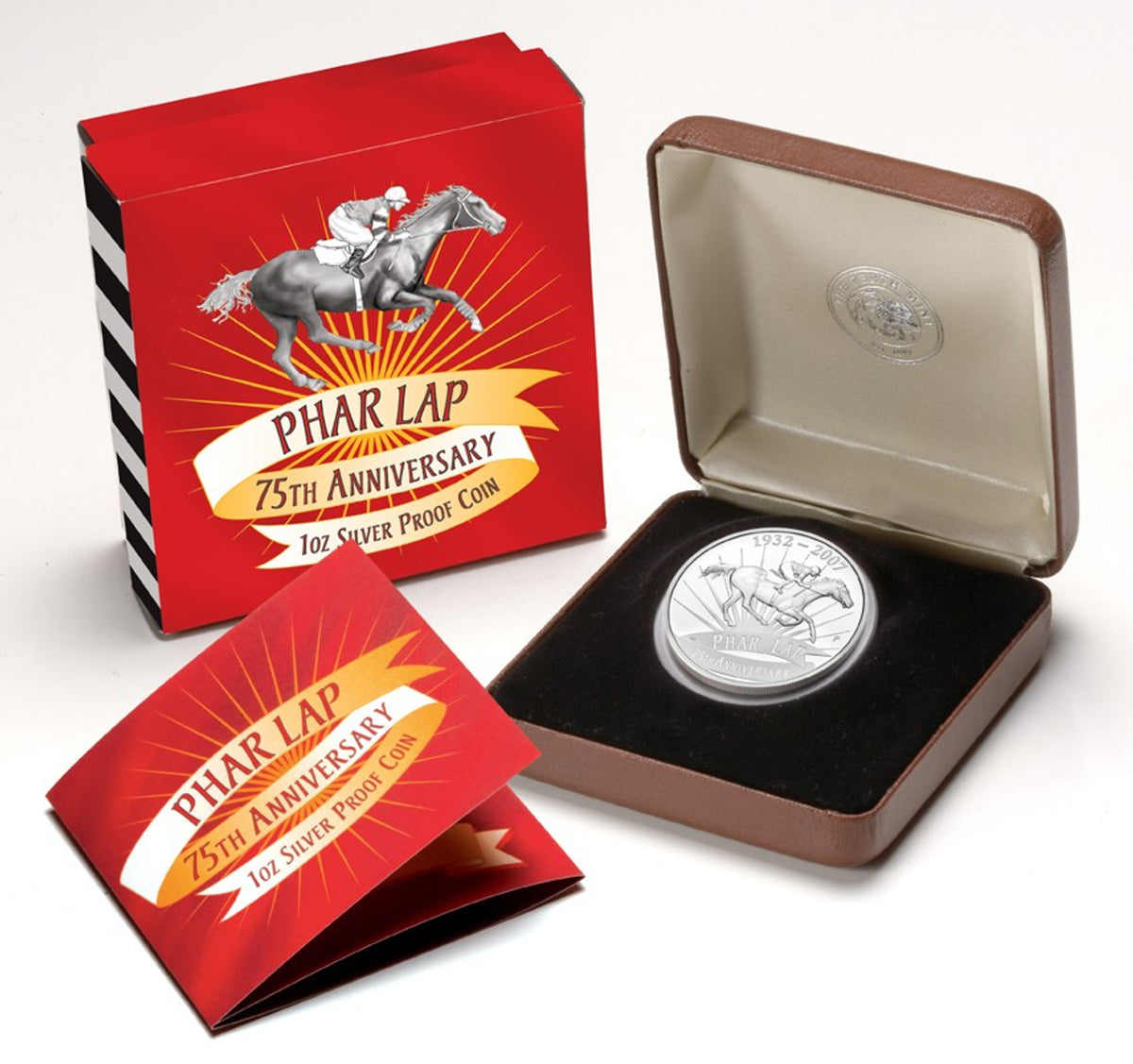 2007 $1 Phar Lap 75th Anniversary 1oz Silver Proof Coin – Thompsons Coins