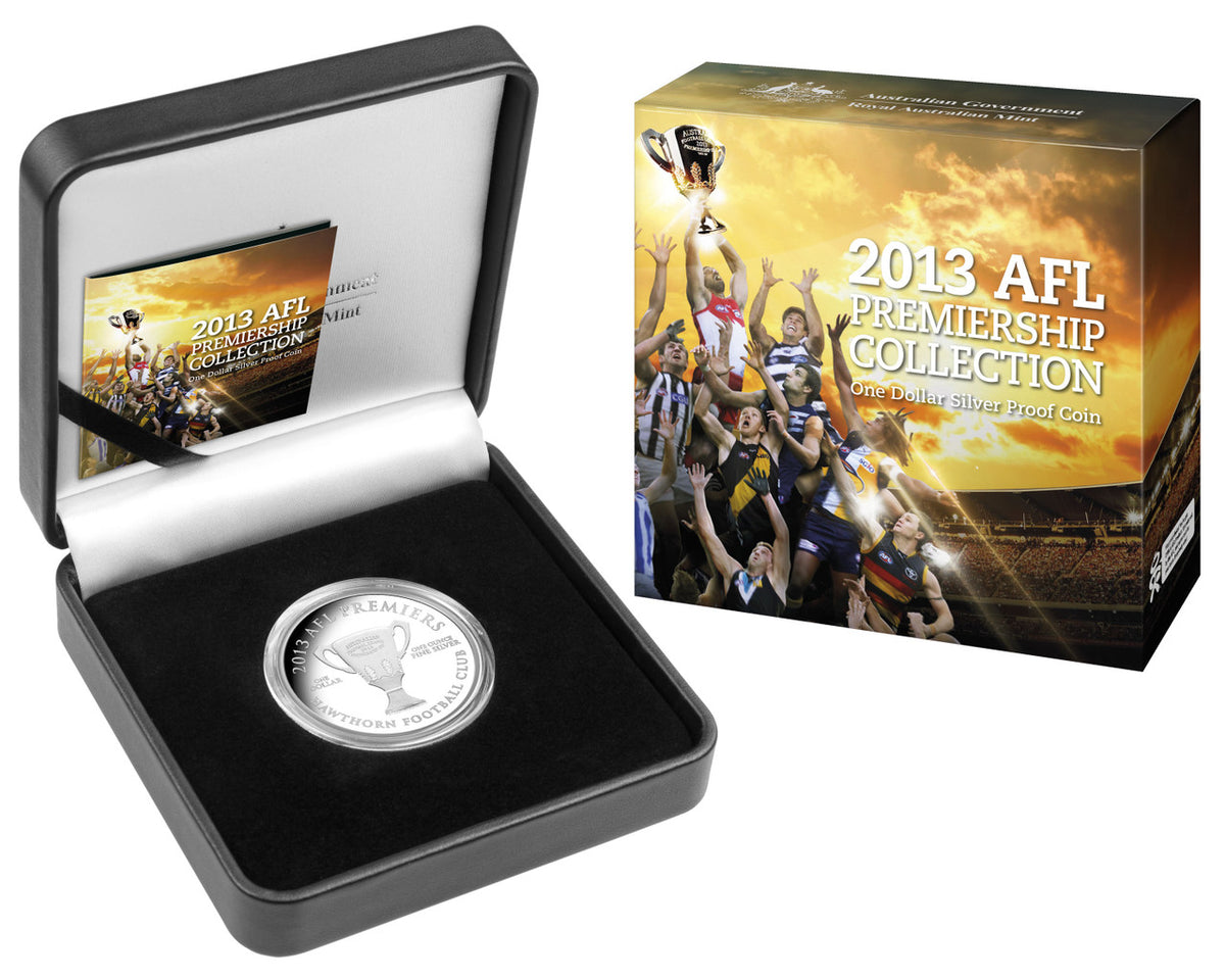 2013 AFL Premiers 1oz Silver $1 Proof – Thompsons Coins
