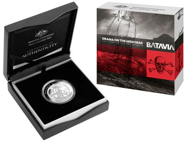 2015 $5 Drama On The High Seas Batavia 1oz Silver Proof Coin ...
