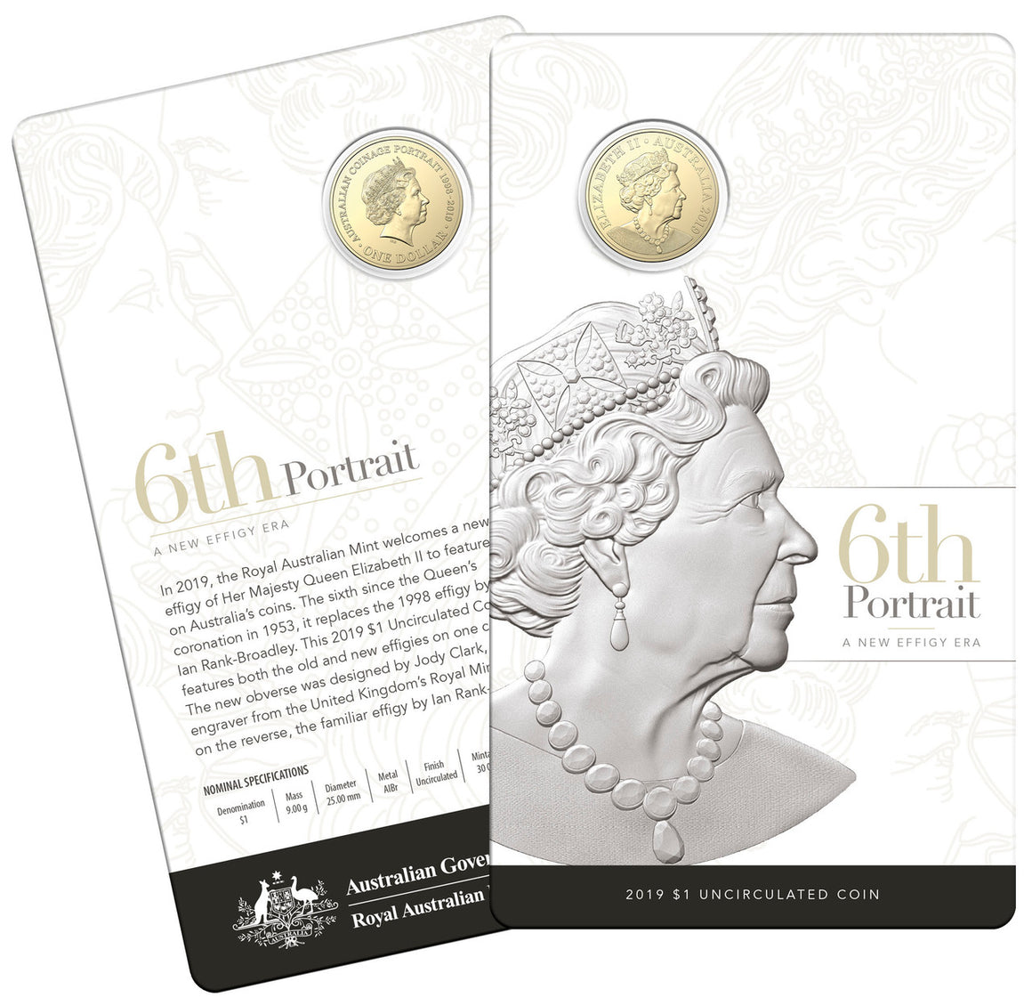 2019 $1 6th Portrait A New Effigy Era Uncirculated Coin – Thompsons Coins