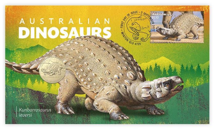 2022 Australian Dinosaurs Kunbarrasaurus ieversi $1 PNC – Thompsons Coins