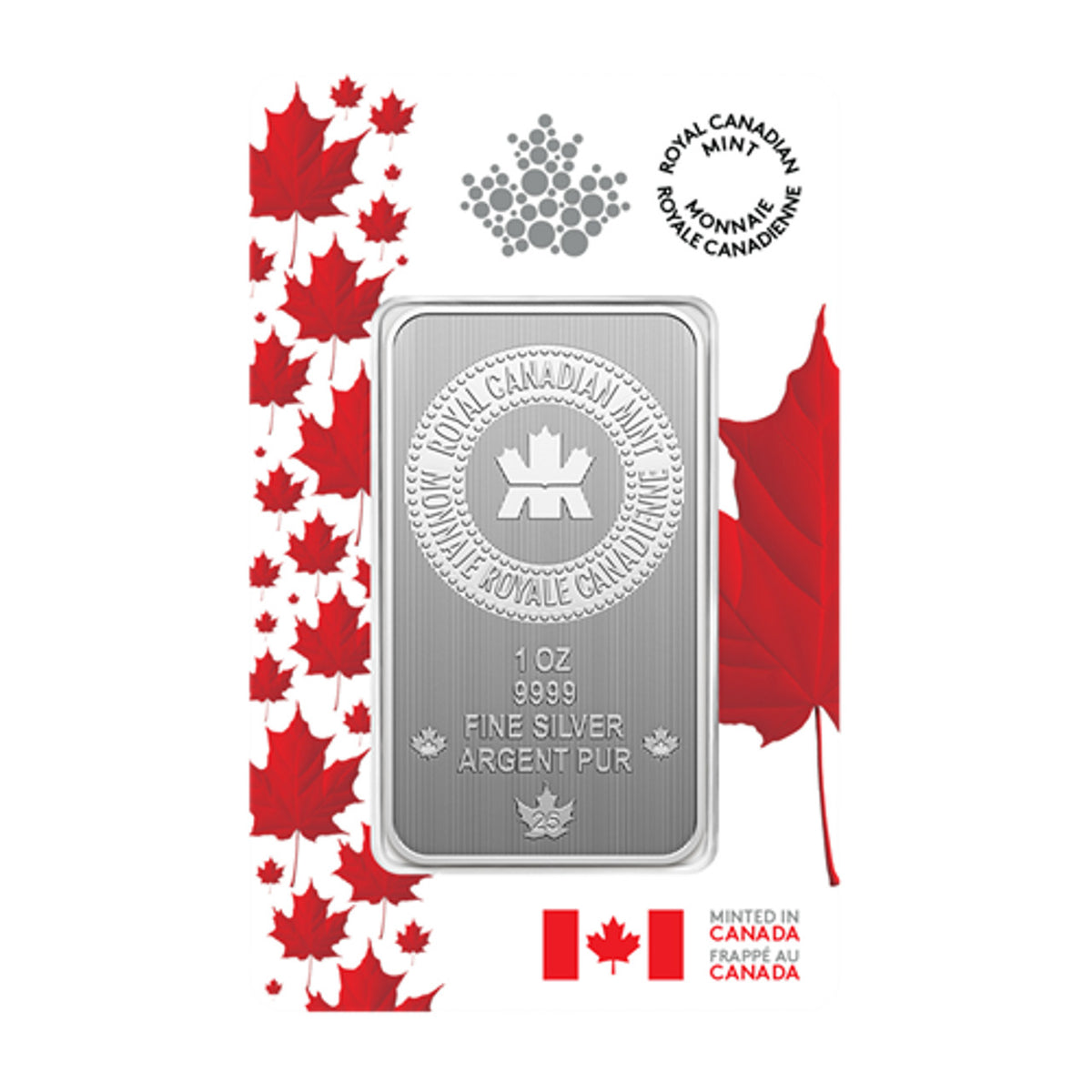 2025 1oz 99.99% Pure Silver Bar - Proudly Canadian packaging (Premium ...