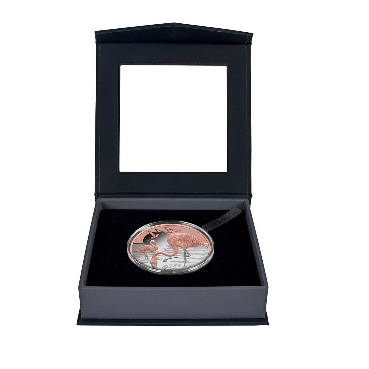 Pink Flamingo 2025 $1 Rose Gold-plated 1oz Silver Proof Coin ...