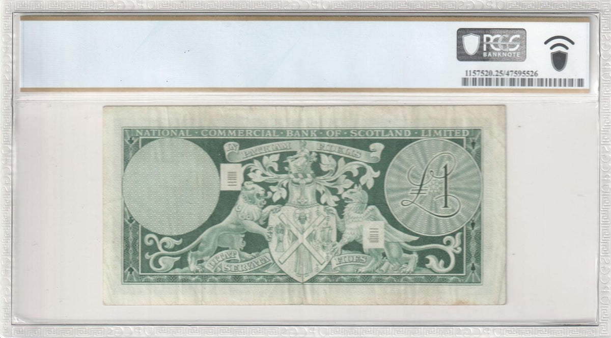 1968 National Commercial Bank of Scotland Ltd One Pound Very Fine 25 ...