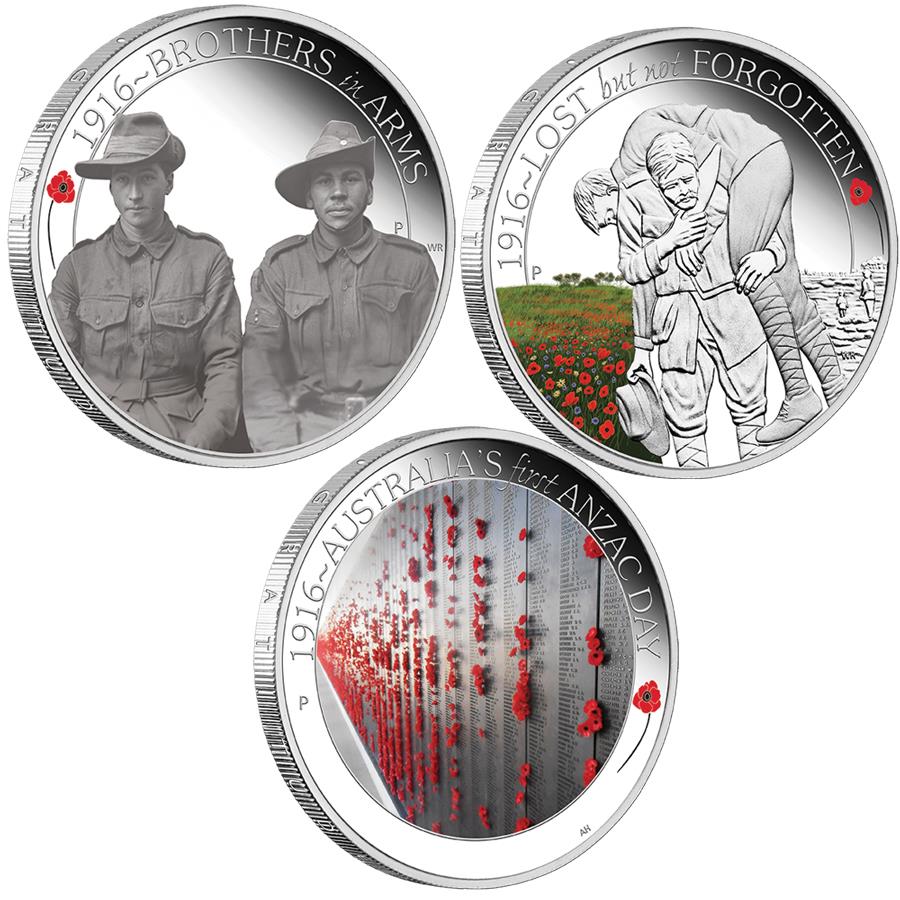 The ANZAC Spirit 100th Anniversary Coin Series 2016 1/2oz Silver Proof ...
