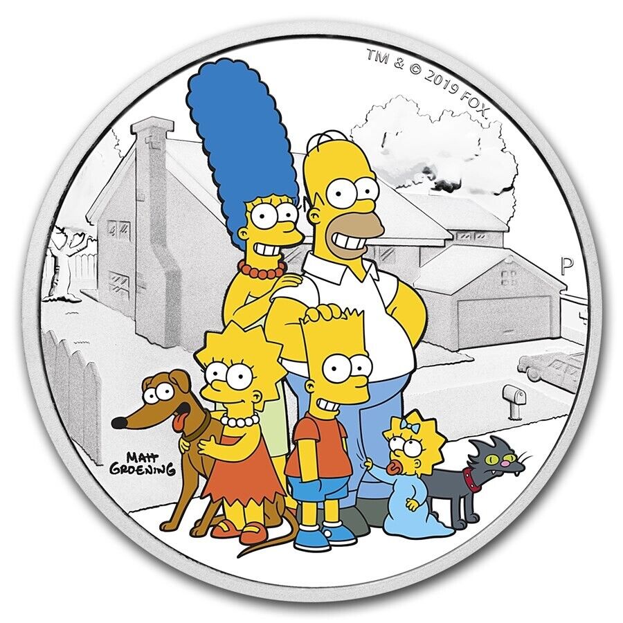 The Simpsons - The Family 2oz Silver Proof – Thompsons Coins