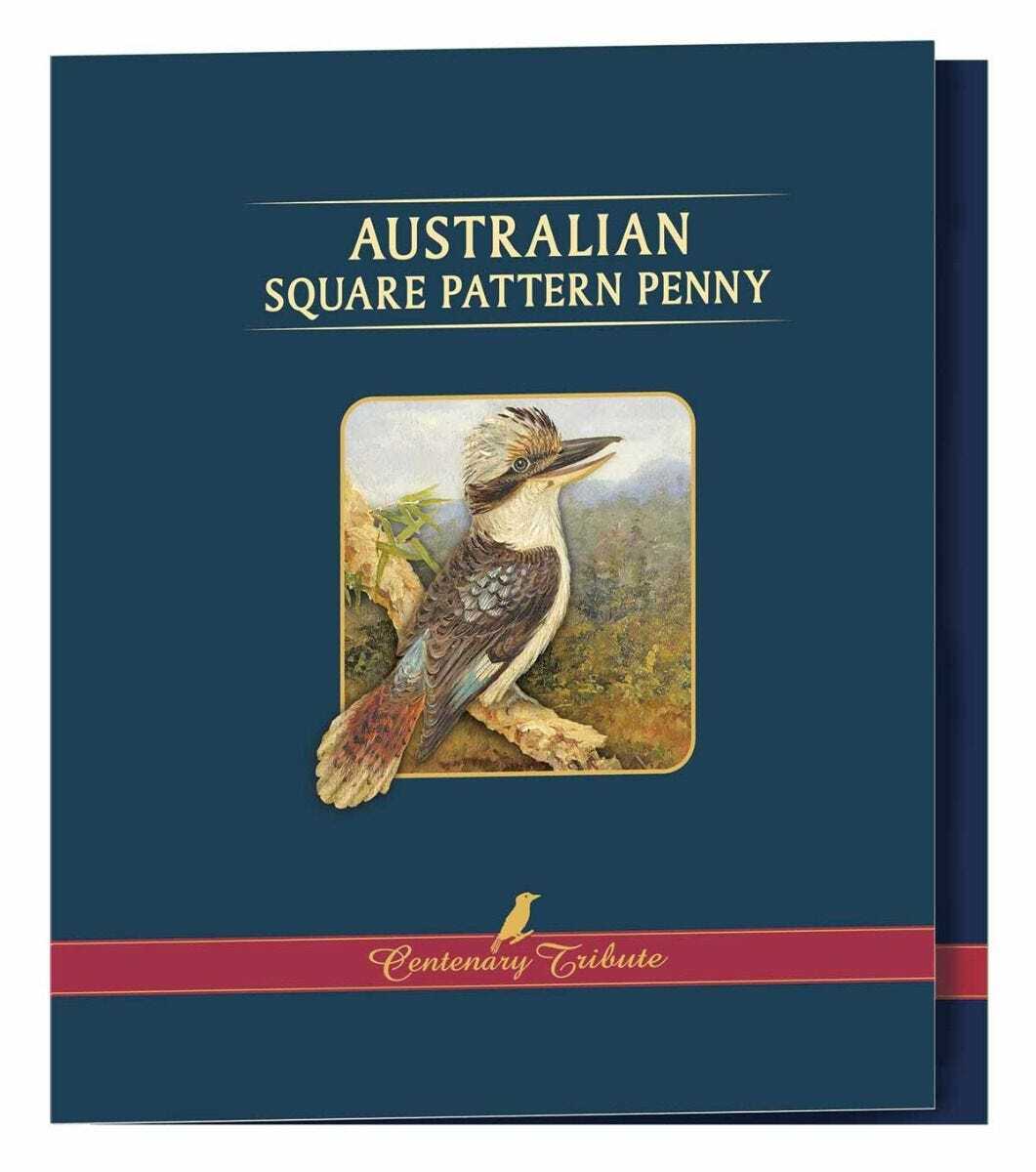 Australian Square Pattern Kookaburra Penny Centenary Tribute Portfolio ...