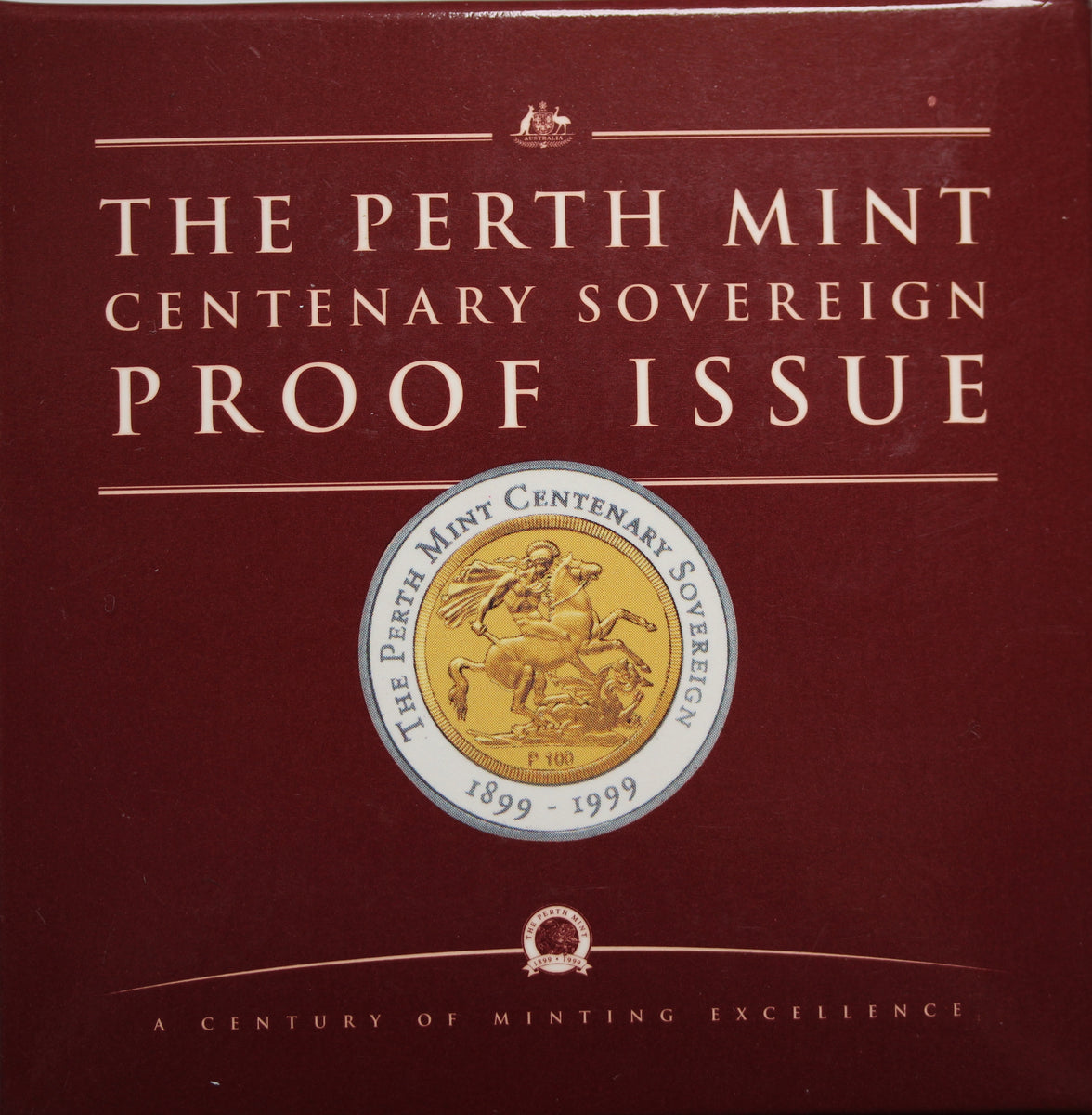 1999 Perth Mint Centenary Bi-Metal Sovereign Proof Coin – Thompsons Coins