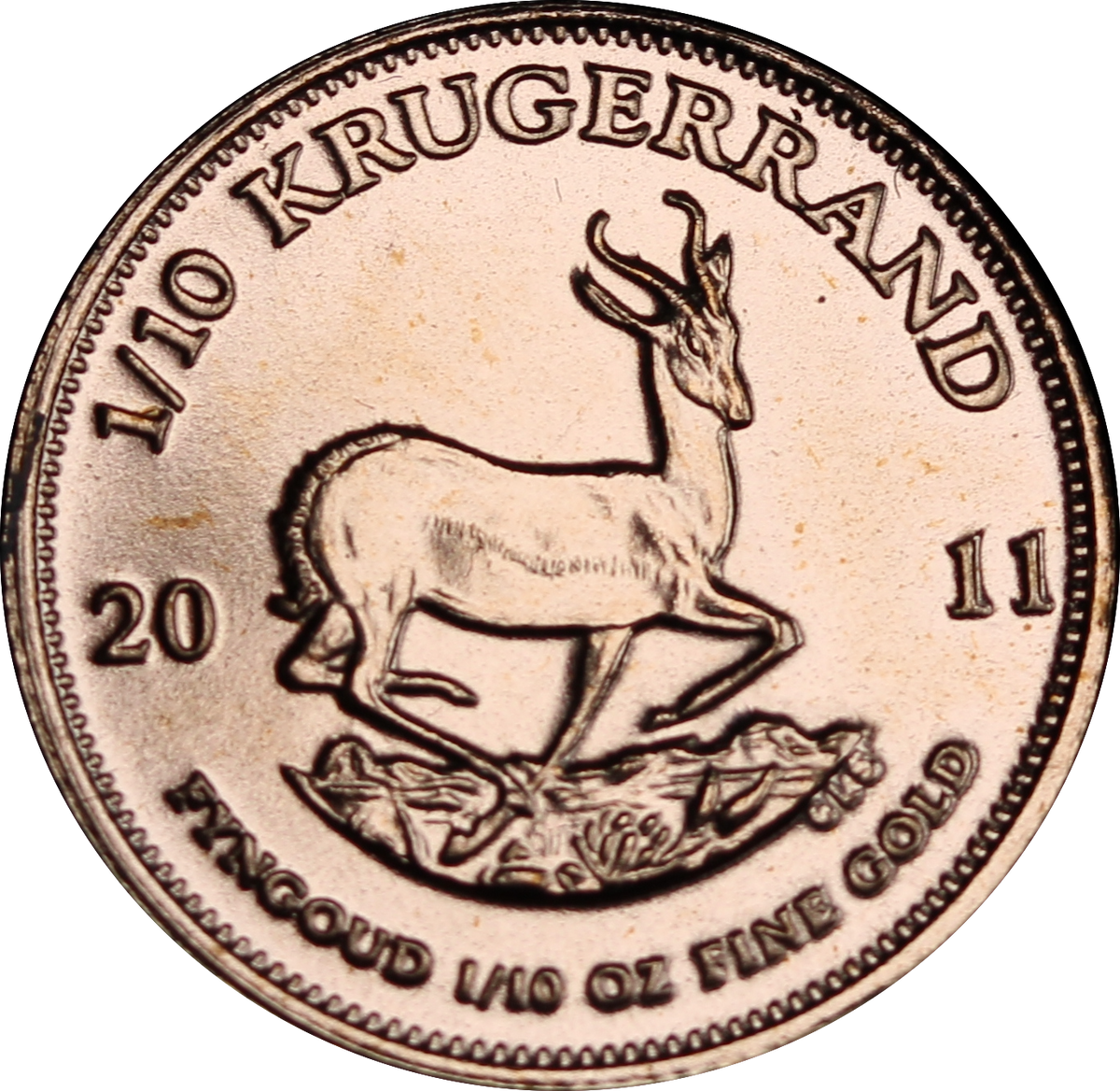 2011 South Africa Krugerrand 1/10oz Gold Coin – Thompsons Coins