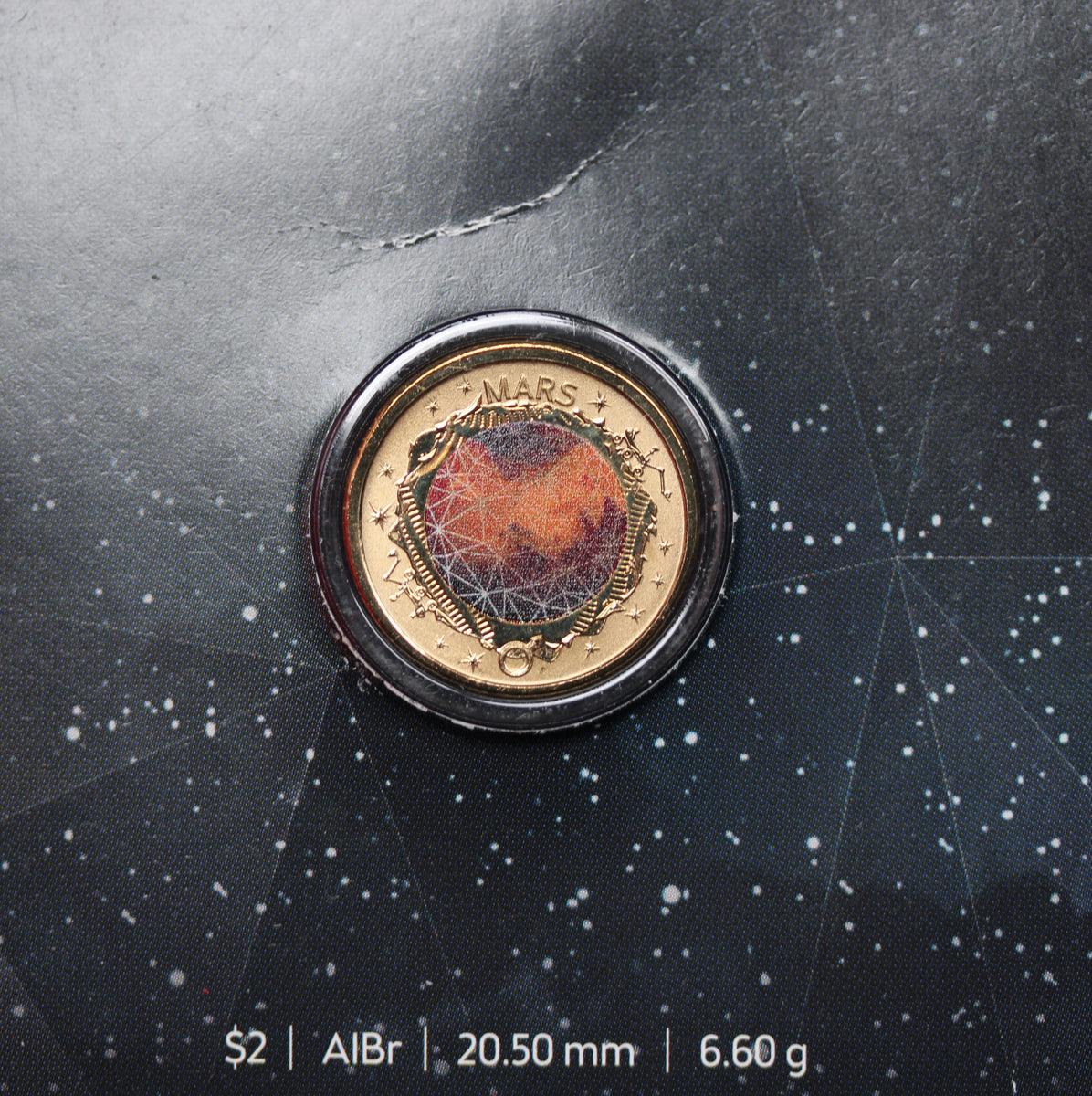 2017 Planetary $2 Mars Individual Coin in Card – Thompsons Coins