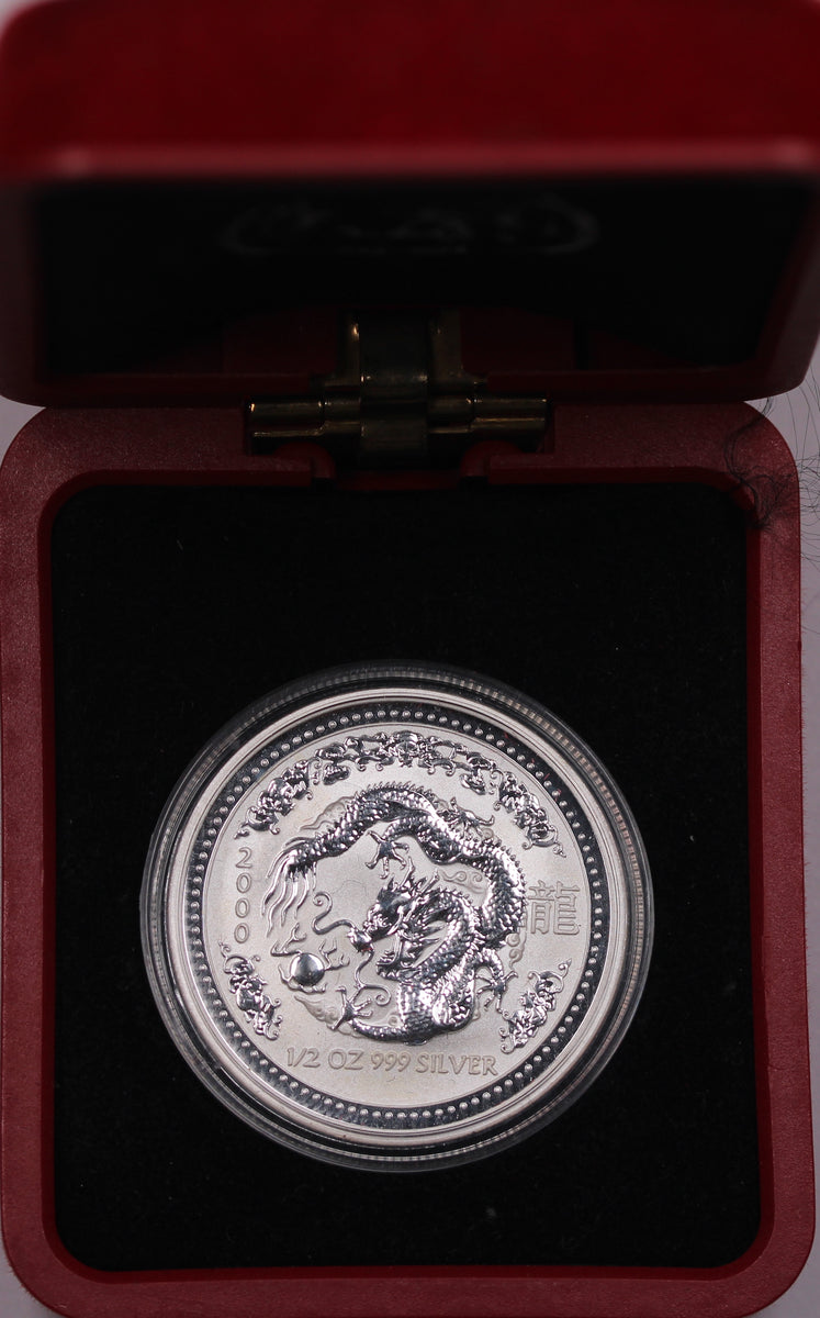 2000 Lunar Series I 1/2oz Silver Dragon Coin in Box – Thompsons Coins