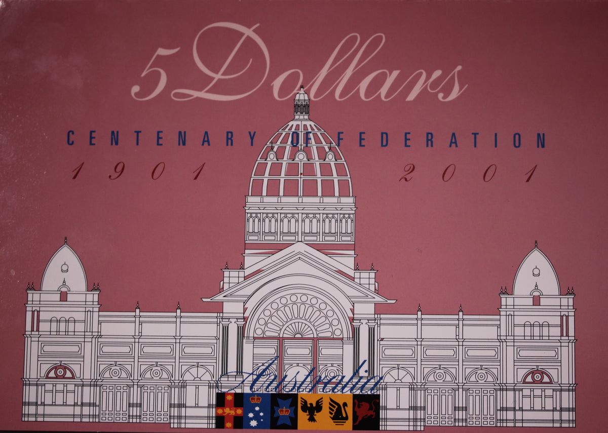 2001 $5 Centenary of Federation Presentation Folder – Thompsons Coins