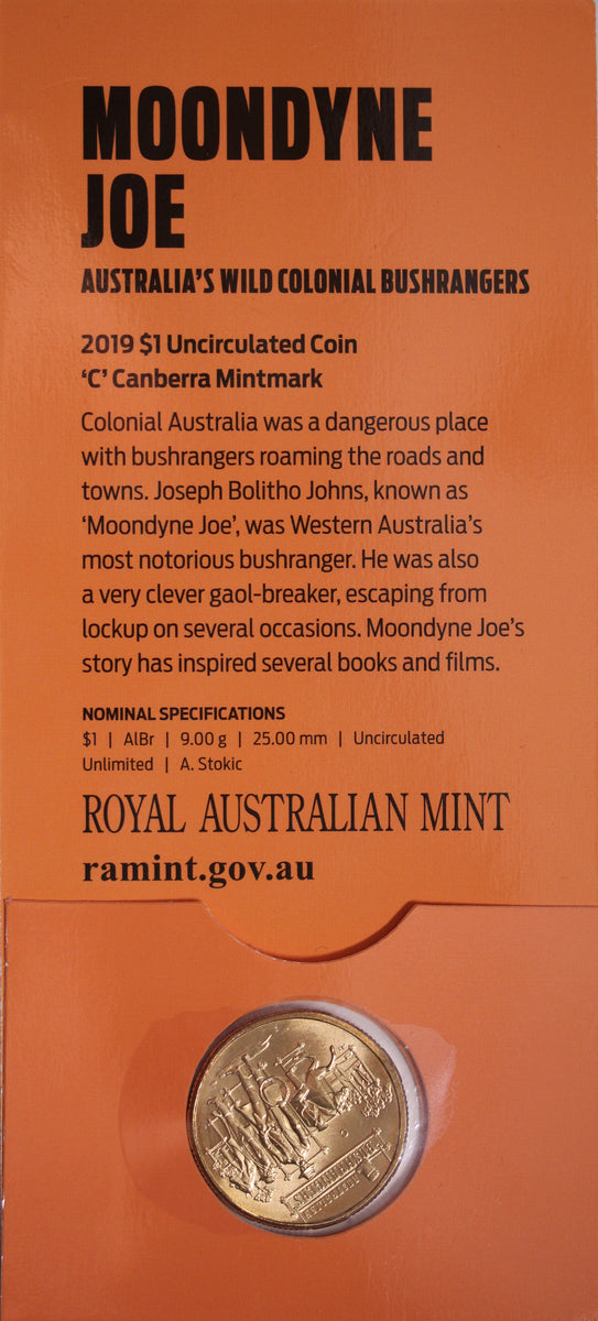 2019 $1 The Bold the Bad and the Ugly Moondyne Joe - 'C' Mintmark ...