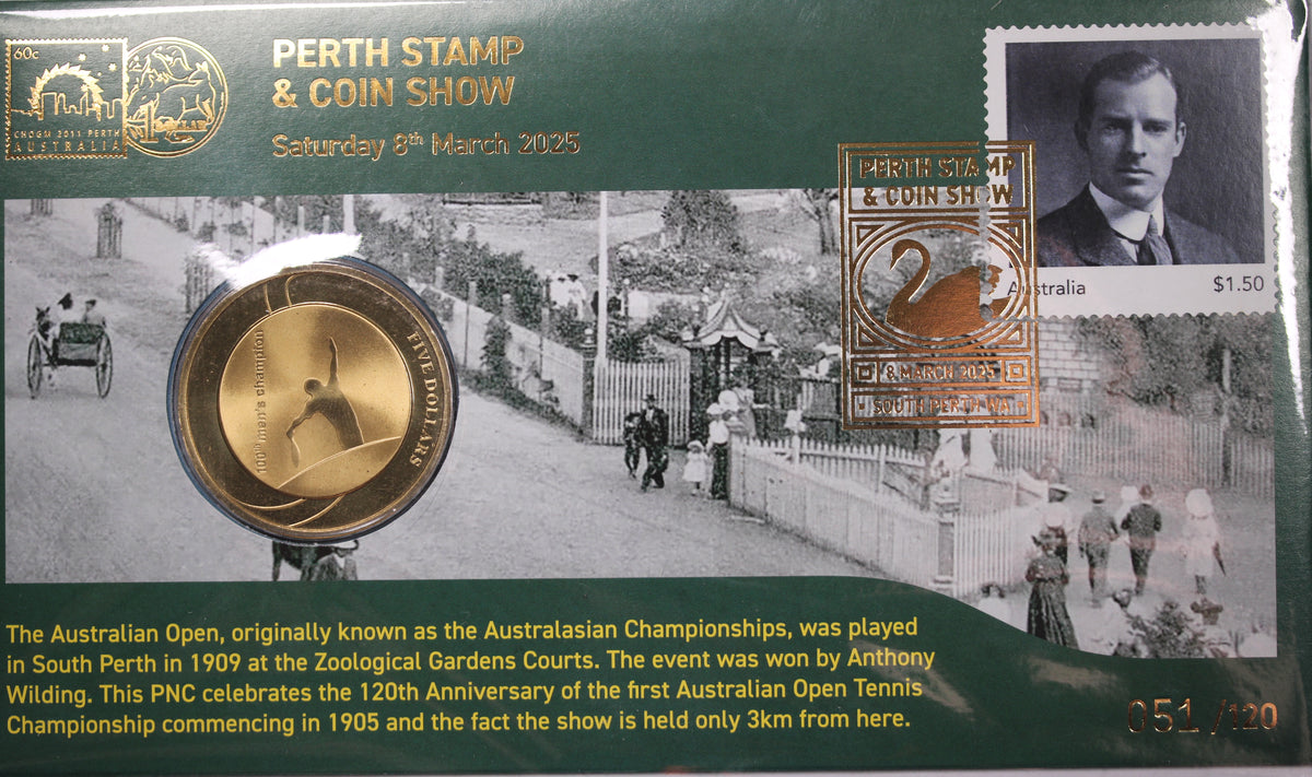 2025 Perth Stamp and Coin Show Set of 3 Australian Open PNCs ...