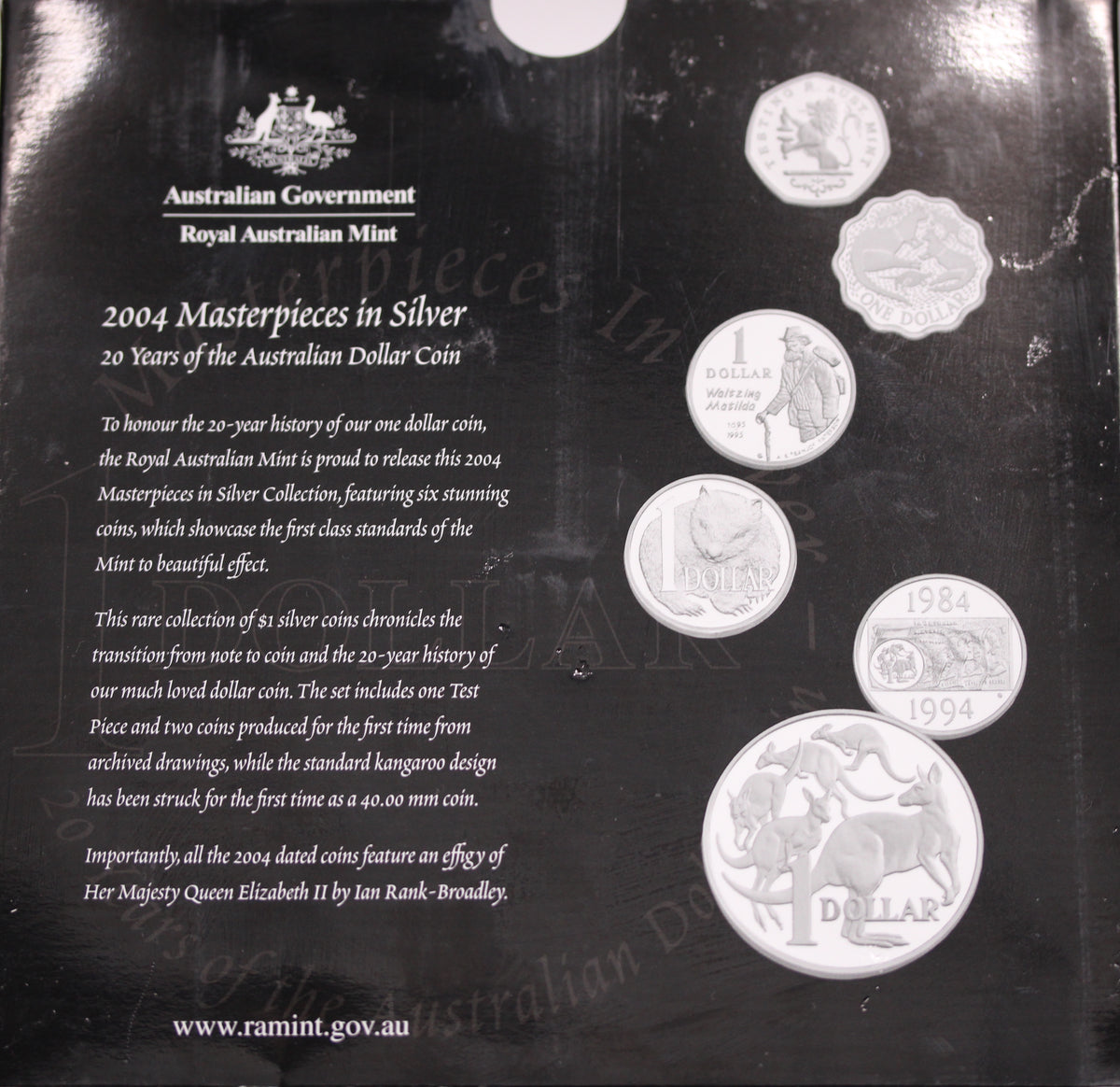 Masterpieces in Silver 2004 20 Years of Australian Dollar – Thompsons Coins