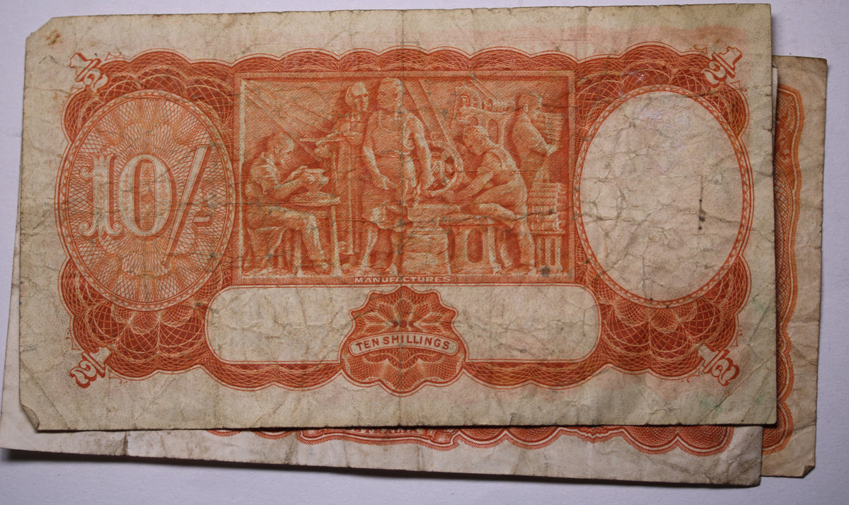 Australian King George VI Ten Shilling Banknote Circulated – Thompsons ...