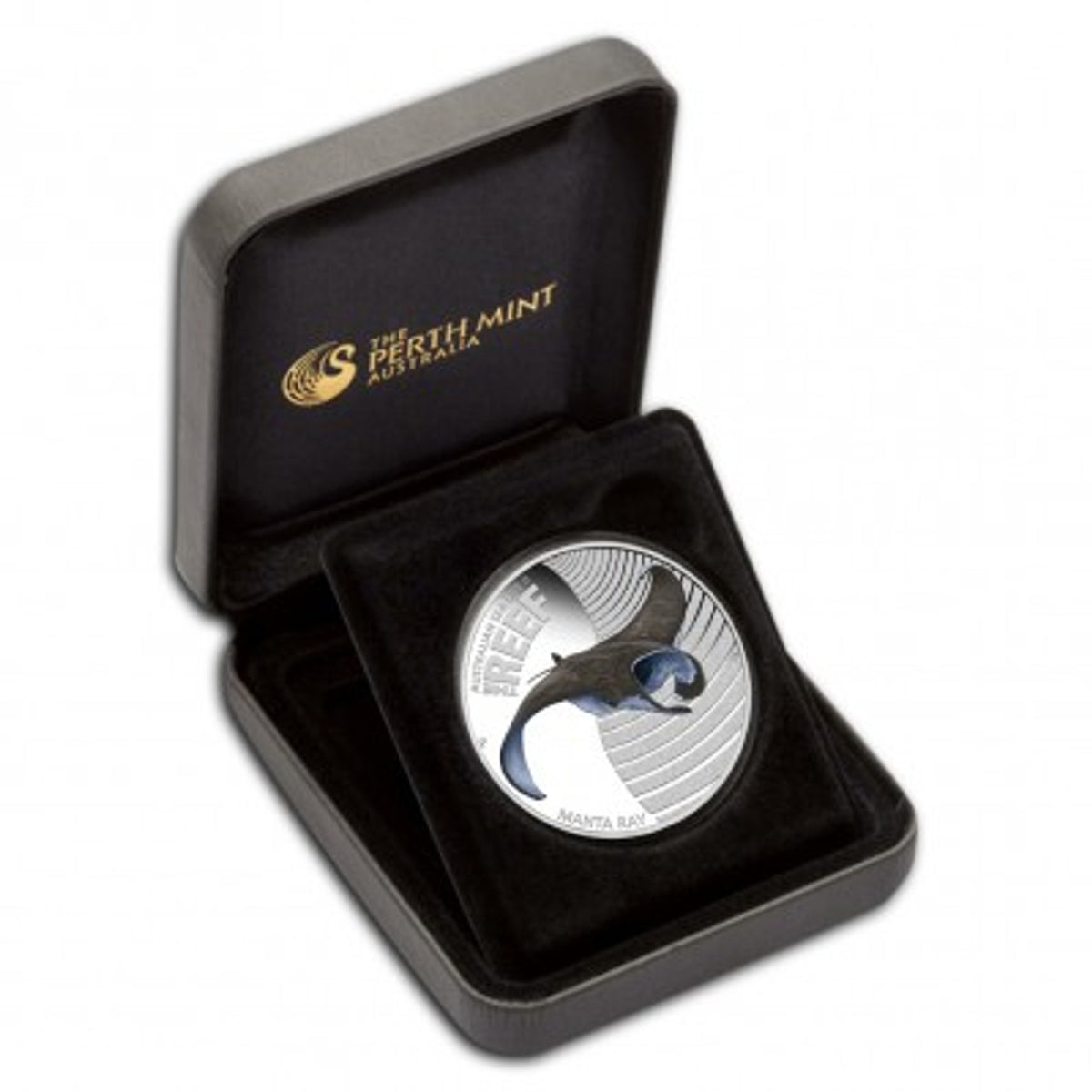 2012 50c Australian Sea Life II The Reef Manta Ray 1/2oz Silver Colour ...