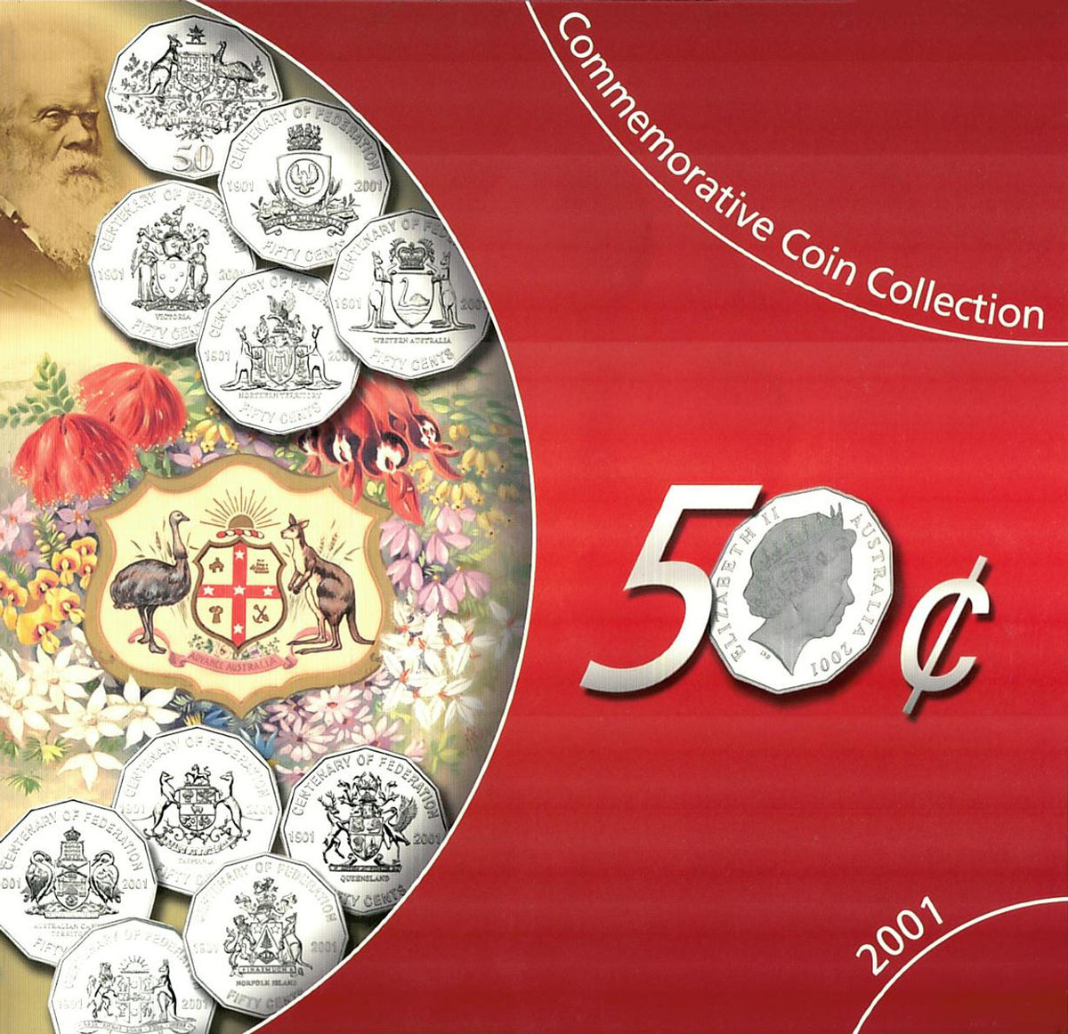 50c 2001 Commemorative Uncirculated 10 Coin Collection – Thompsons Coins