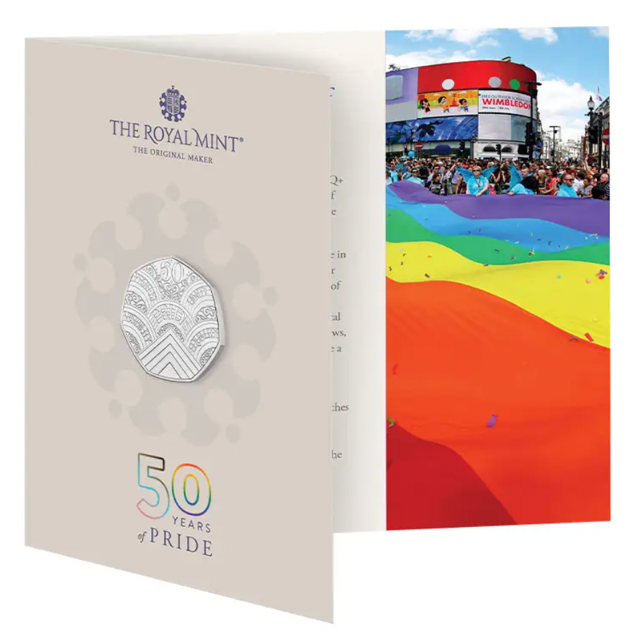 GB 2022 50 Years of Pride 50p Cu-Ni Brilliant Uncirculated Coin ...