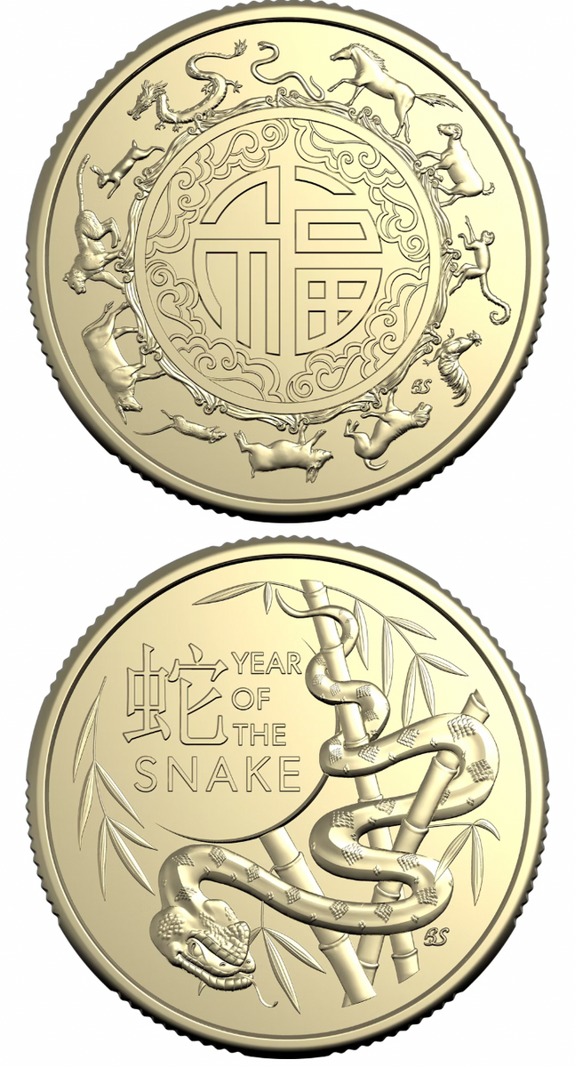 Year of the Snake 2025 $1 Uncirculated Two-Coin Set – Thompsons Coins
