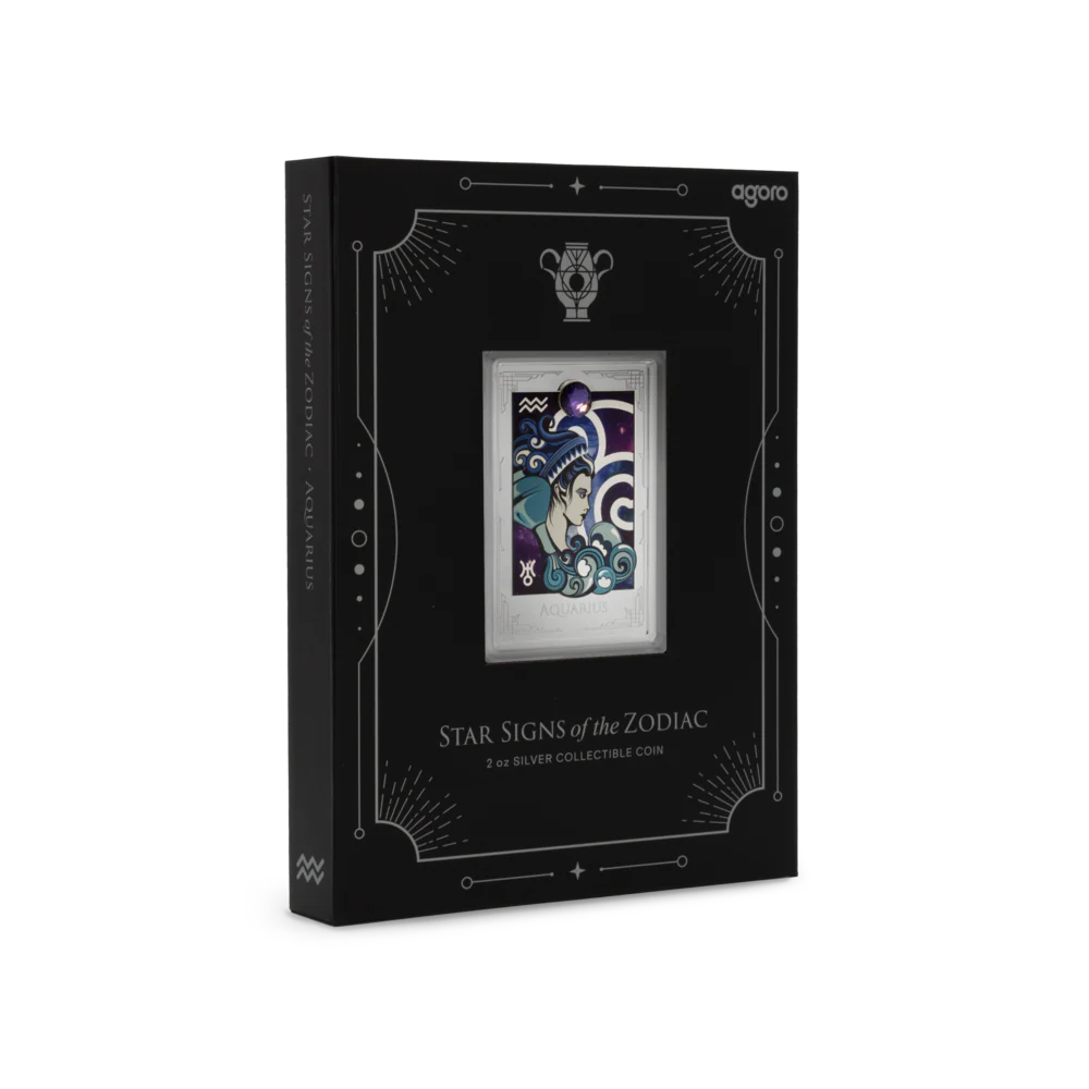 Star Signs of the Zodiac - Aquarius 2oz Silver Collectable Coin ...
