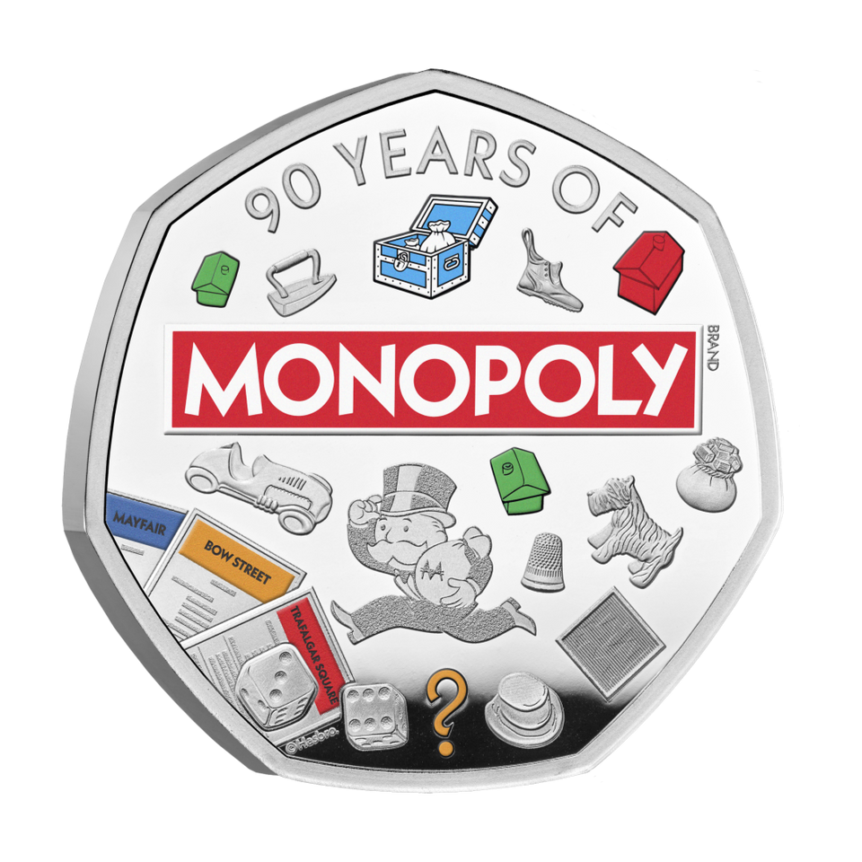 Monopoly Canada 2025 UK 50p Silver Proof Colour Coin – Thompsons Coins