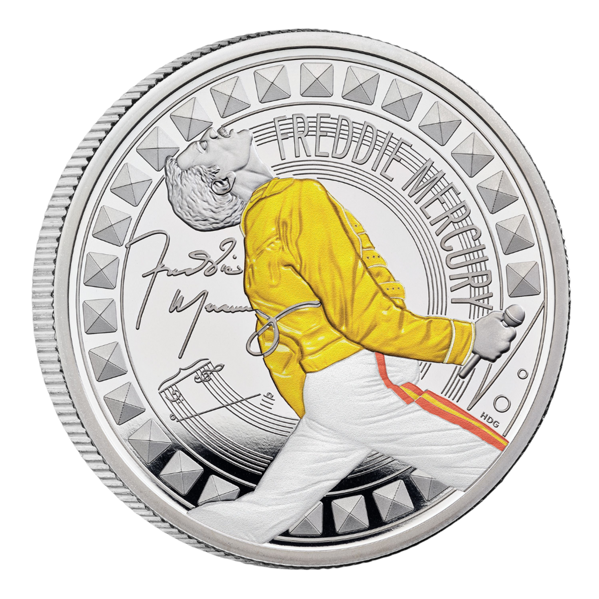Freddie Mercury 2025 1oz Silver Proof Colour Coin – Thompsons Coins