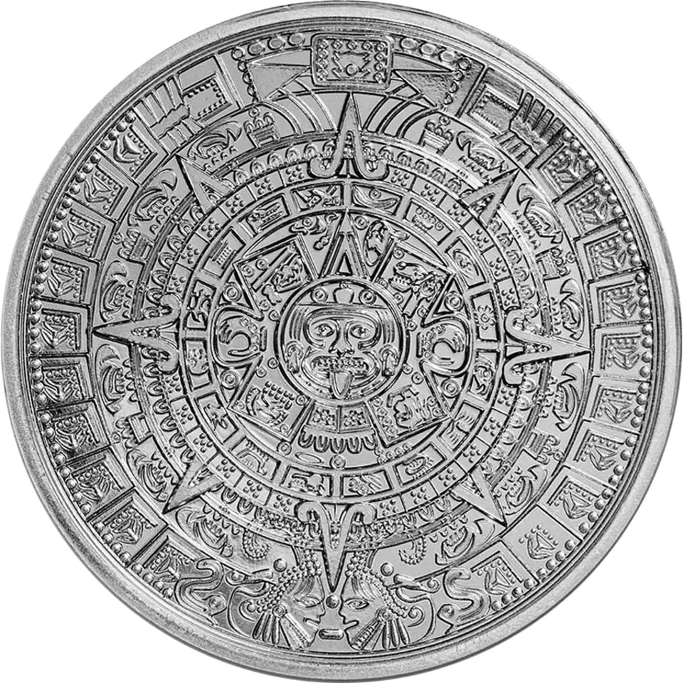 Aztec 1oz Silver Round – Thompsons Coins