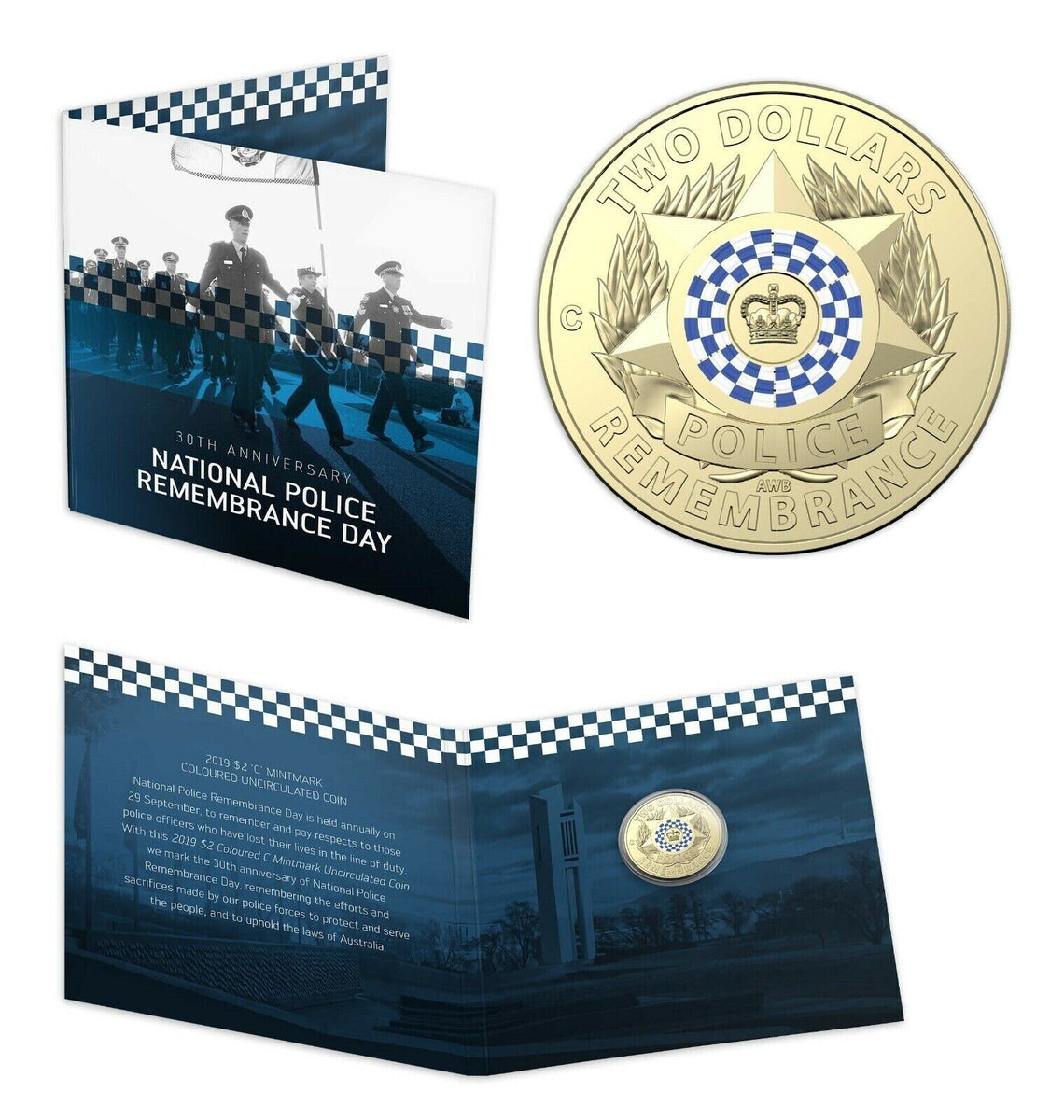 2019 Police Remembrance $2 “C” Mintmark Coin – Thompsons Coins