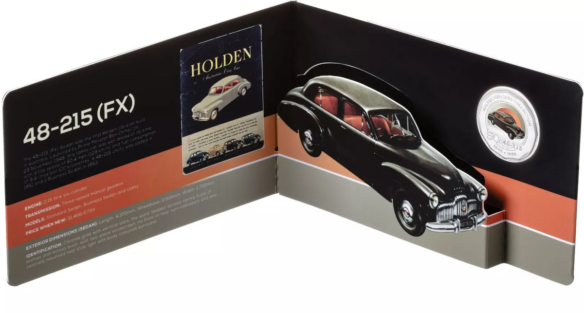 2016 50c Holden Heritage 48-215 (FX) Coin in Card – Thompsons Coins