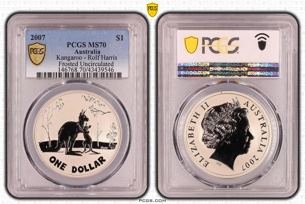 2007 Frosted UNC CuNi Kangaroo Coin MS70 – Thompsons Coins