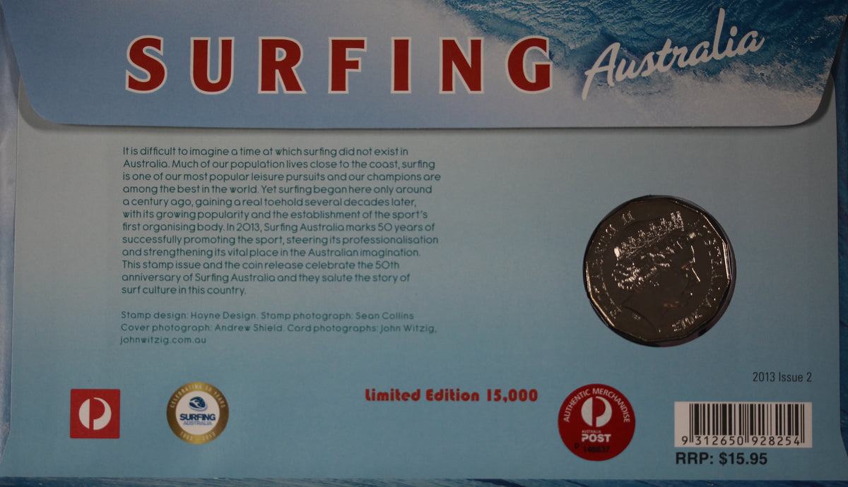 2013 Surfing Australia 50c PNC – Thompsons Coins