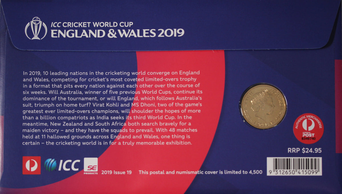 2019 ICC Cricket World Cup England and Wales $1 PNC – Thompsons Coins