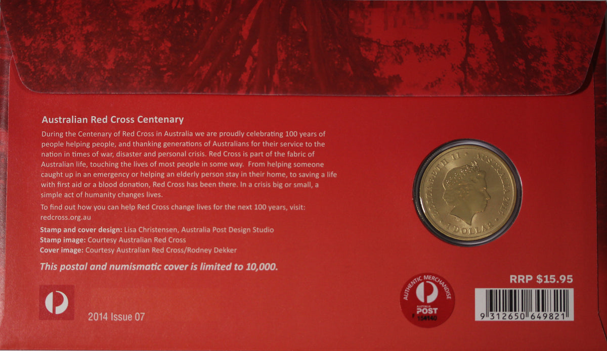 2014 Centenary of Australian Red Cross $1 PNC – Thompsons Coins