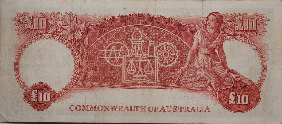 Ten Pounds 1954 Coombs/Wilson gVF – Thompsons Coins