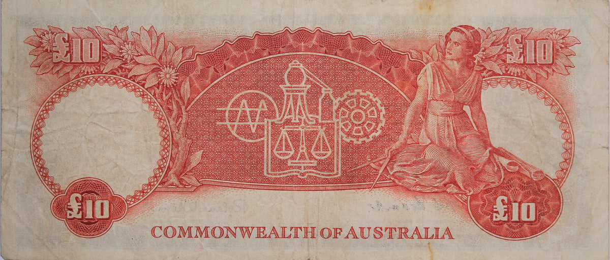 Ten Pounds 1954 Coombs/Wilson VF – Thompsons Coins