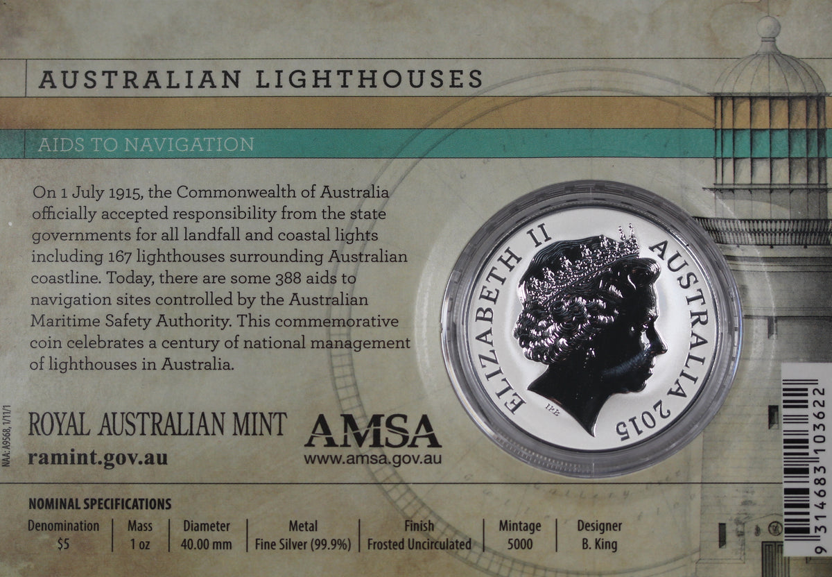 2015 Australian Lighthouses 1oz Silver Coin in Card – Thompsons Coins