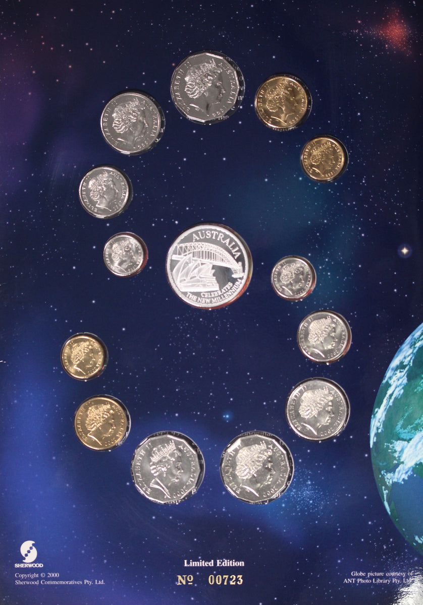 1999-2000 Millennium Coin Set w/ 1oz Silver Medallion – Thompsons Coins