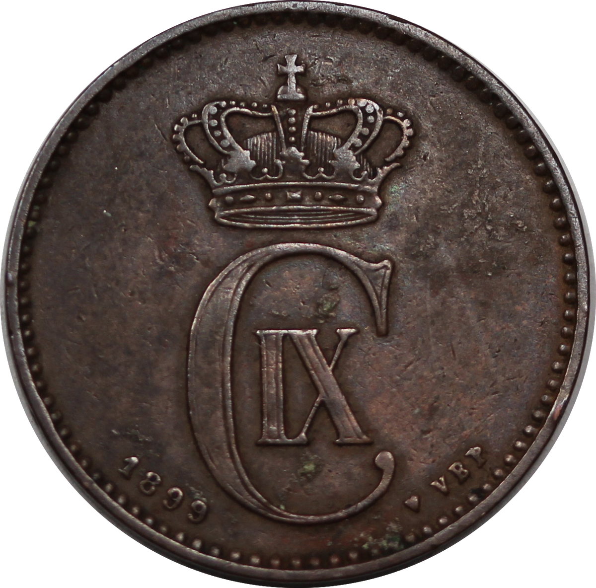 Denmark 1899 2 Ore UNC – Thompsons Coins