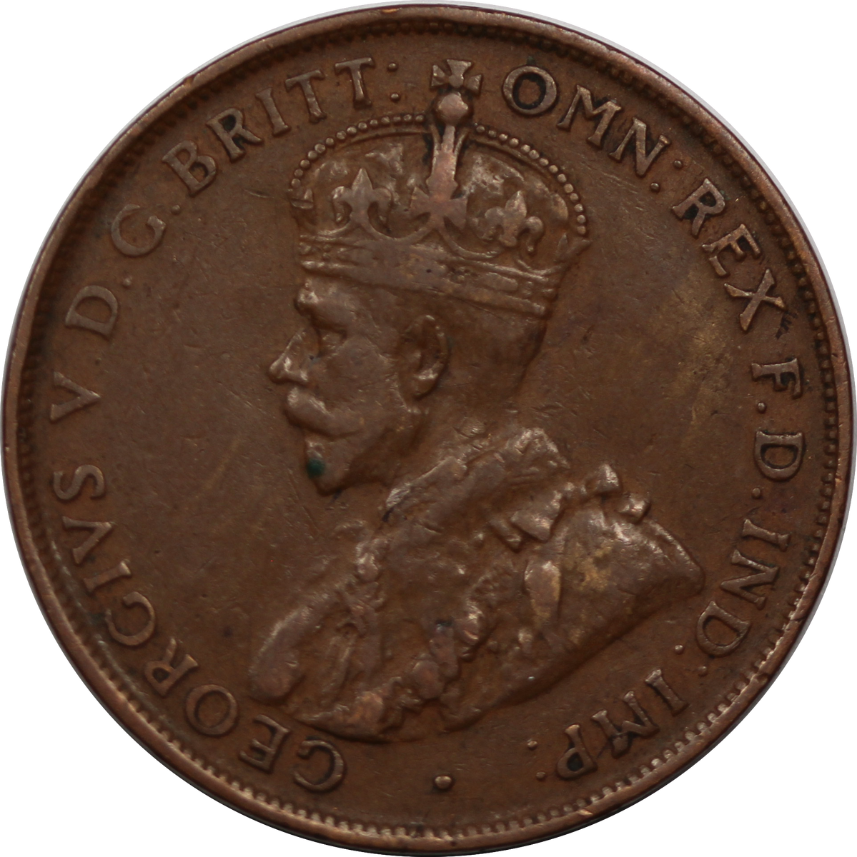 1925 Penny Fine (w/ verdigris spot on Obverse) – Thompsons Coins