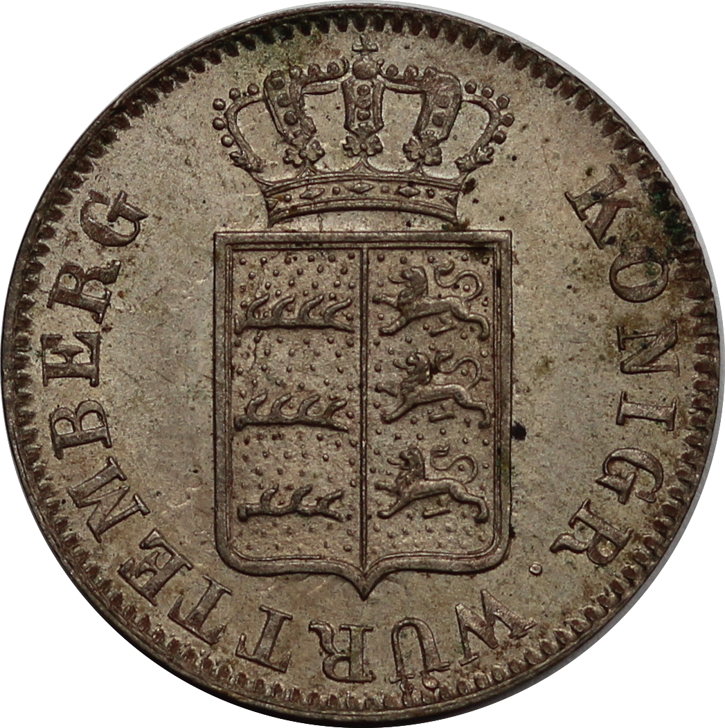German States Wurttemberg 1840 6 Kreuzer gVF – Thompsons Coins