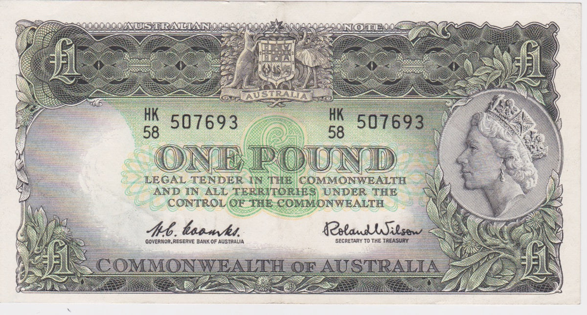One Pound 1961 Coombs/Wilson EF – Thompsons Coins